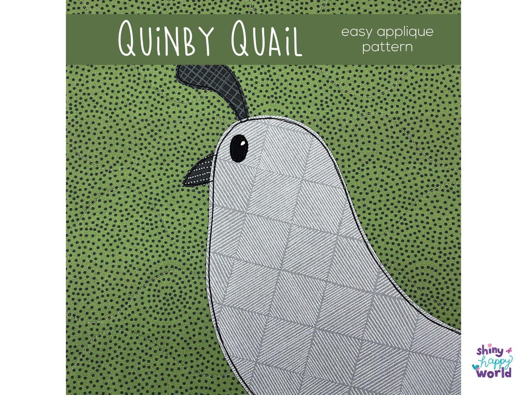 Quinby Quail Applique Quilt Pattern: Easy Beginner Project (PDF Pattern) - Etsy
