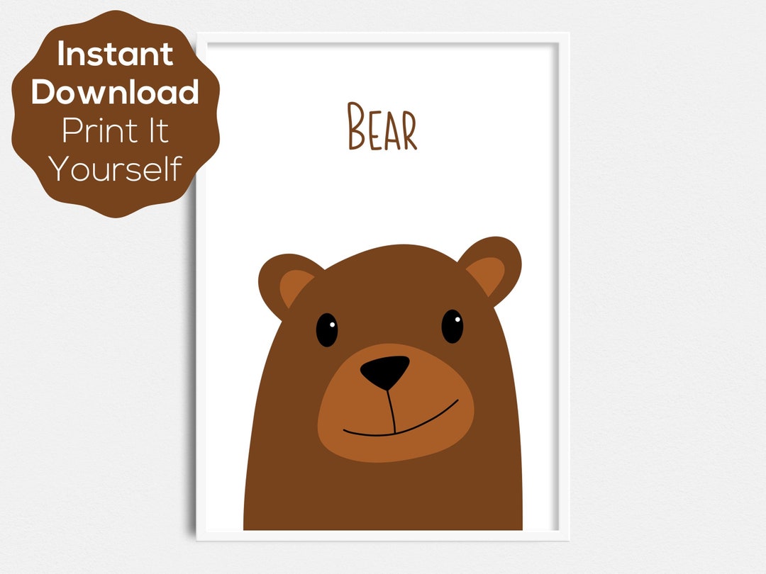 Bear ABC Printable Art - Instant Download - Print It Yourself - ABC ...
