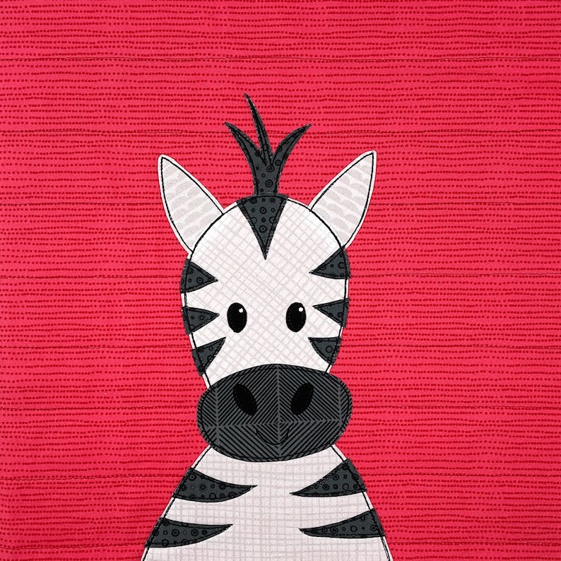 Zulima Zebra Applique Quilt Pattern Easy Digital PDF Pattern - Etsy