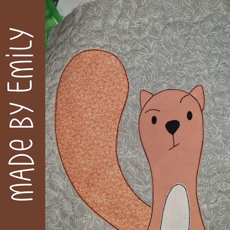 Sanford Squirrel Applique Quilt Pattern Easy Digital PDF - Etsy