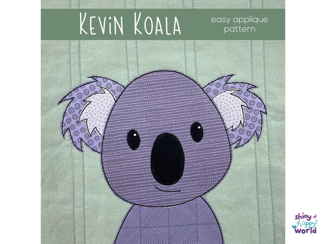 Kevin Koala - Easy Applique Quilt Pattern for Beginners - Instant PDF ...