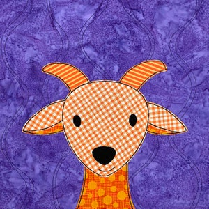 Gracie Goat Applique Quilt Pattern - Easy Digital PDF Pattern for ...