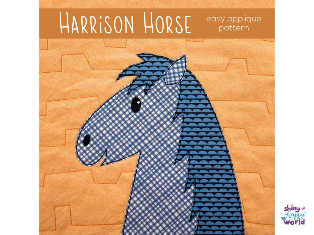 Harrison Horse Applique Quilt Pattern - Easy Digital PDF Pattern for ...