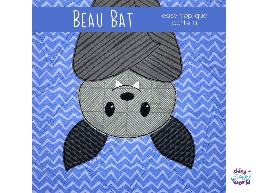 Beau Bat Applique Quilt Pattern: Easy Beginner Project (digital PDF) - Etsy