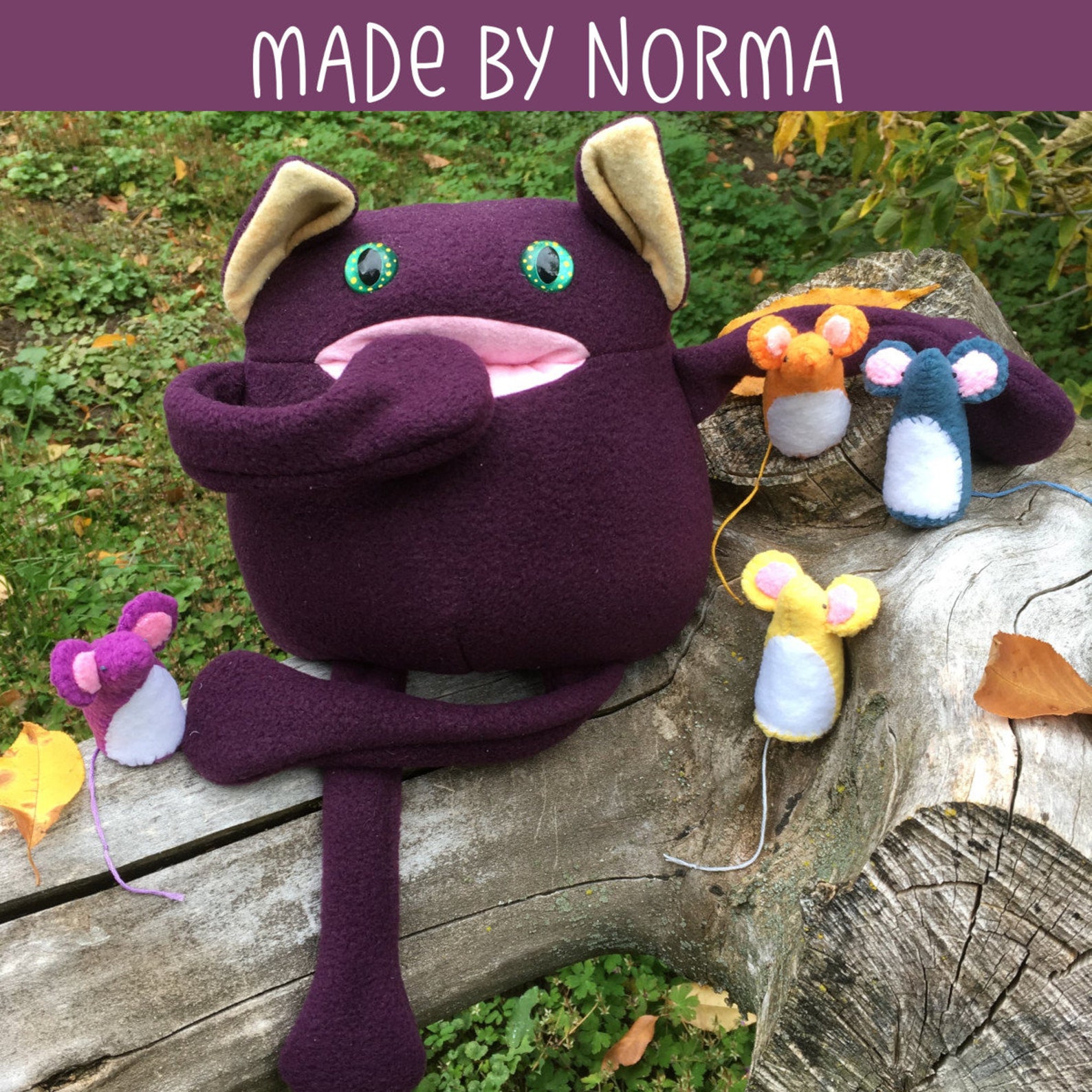 Munch PDF Pattern for a Softie With a Pocket Mouth monster | Etsy