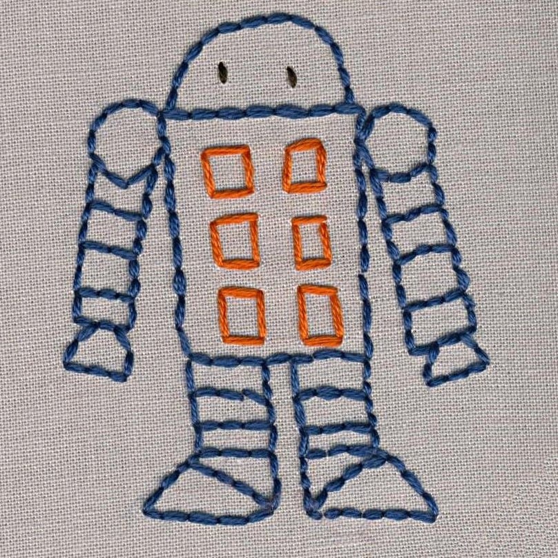 Robots Embroidery Pattern PDF - Etsy