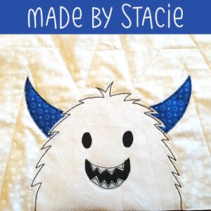 Yeti Monster Applique Quilt Pattern - Easy Digital PDF Pattern for ...