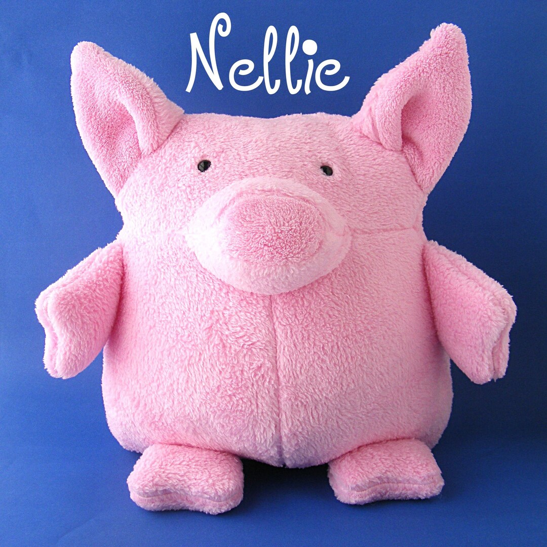 Nellie a Cuddly Huggable Pig Stuffed Animal Pattern for Beginners ...
