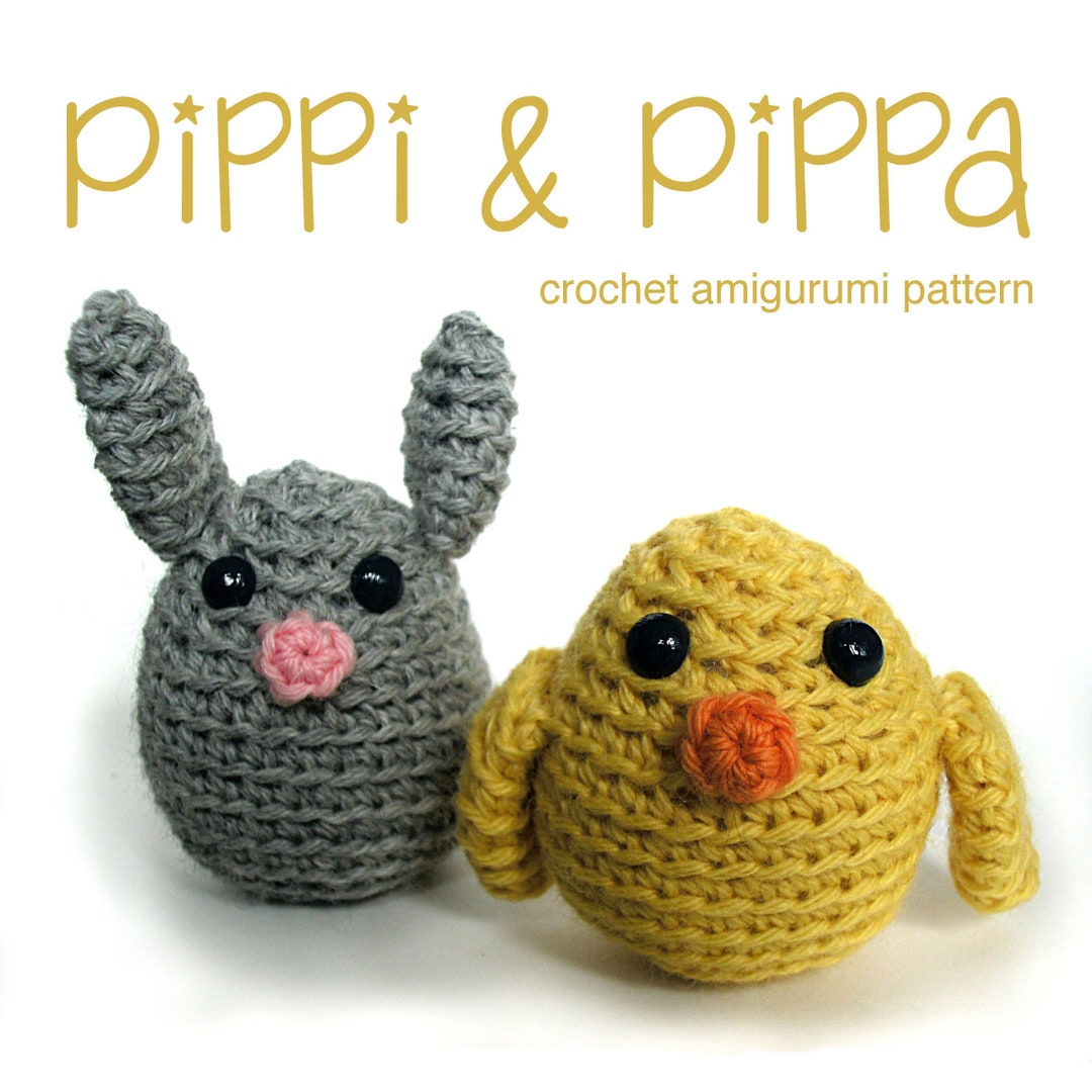 Pippi and Pippa - Bunny and Chick Crochet Amigurumi Pattern - Etsy