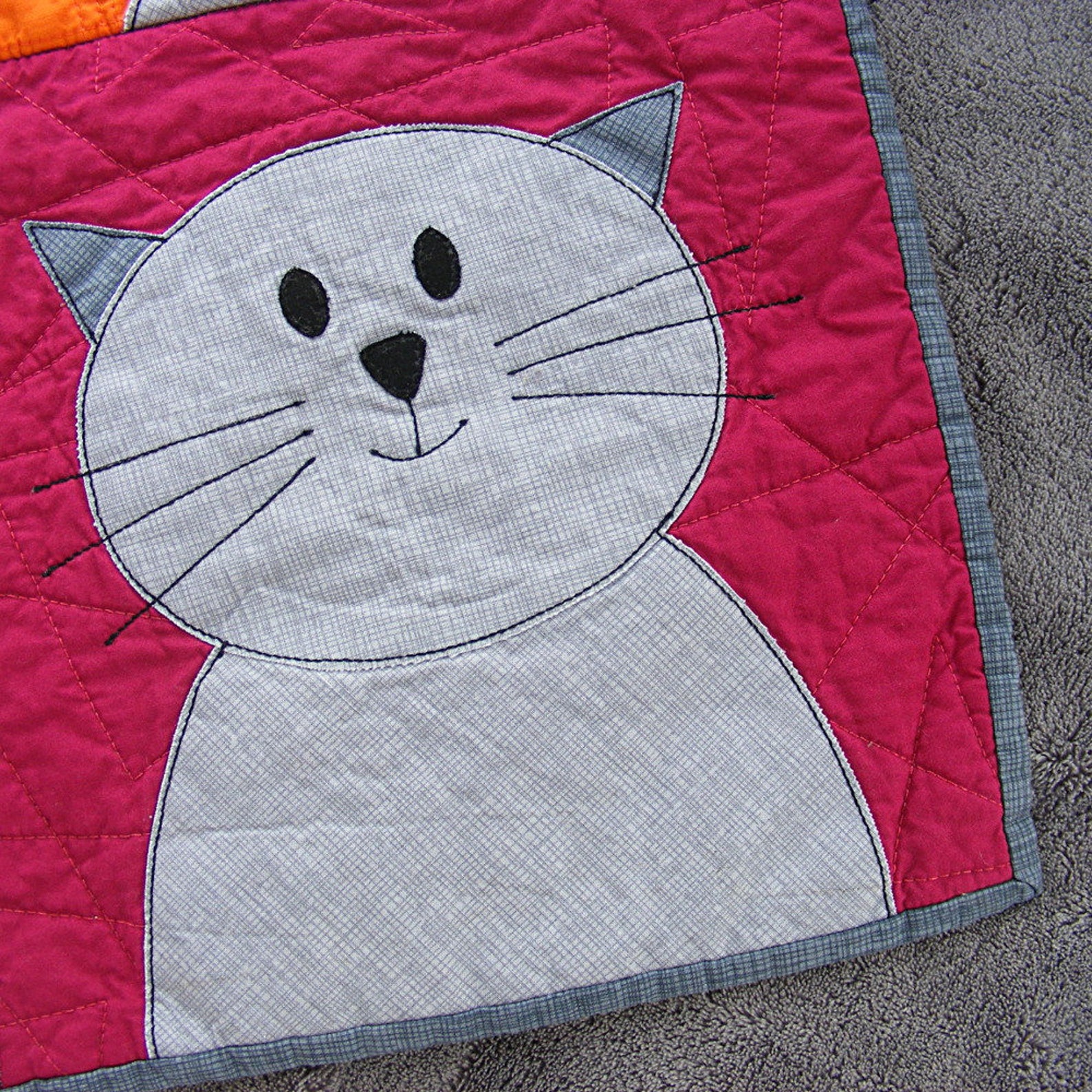 Cats Quilt Applique Pattern: Easy Quilt-as-you-go (PDF Pattern) - Etsy