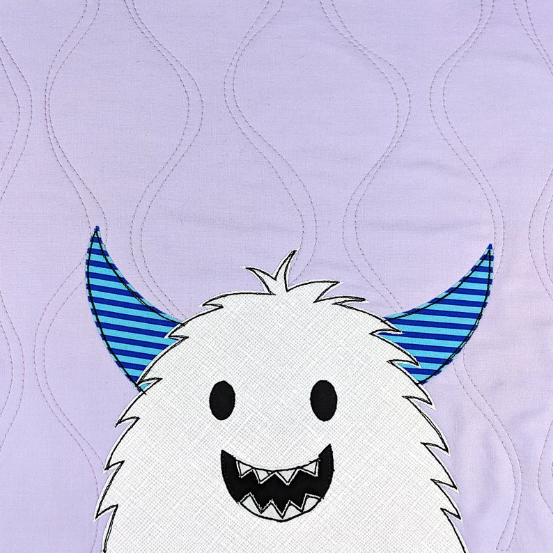 Yeti Monster Applique Quilt Pattern: Easy Beginner PDF (digital ...