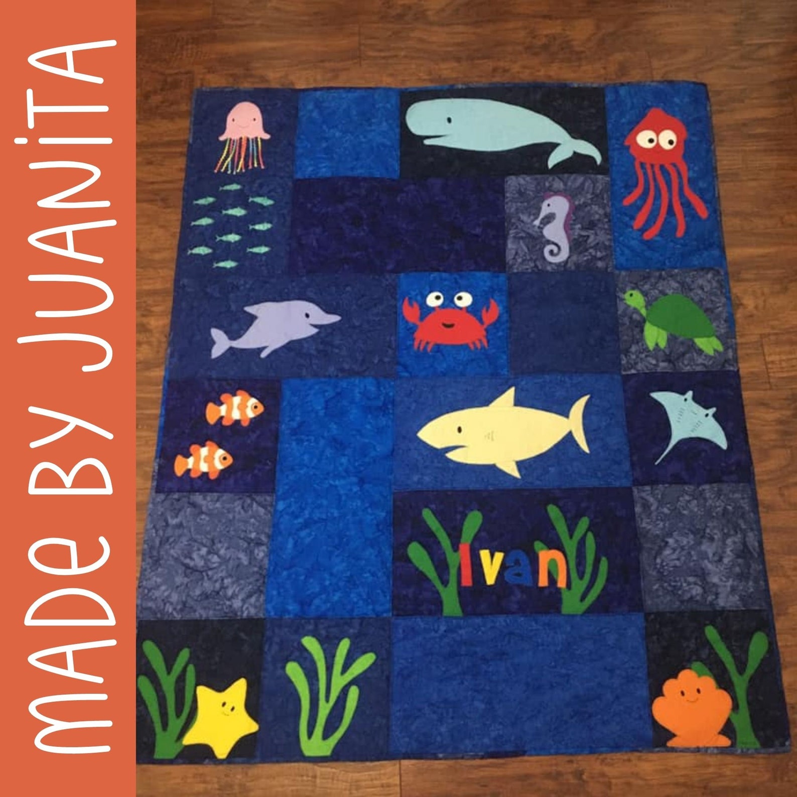 Sea Creatures Applique Quilt Pattern Easy Digital PDF Pattern for ...