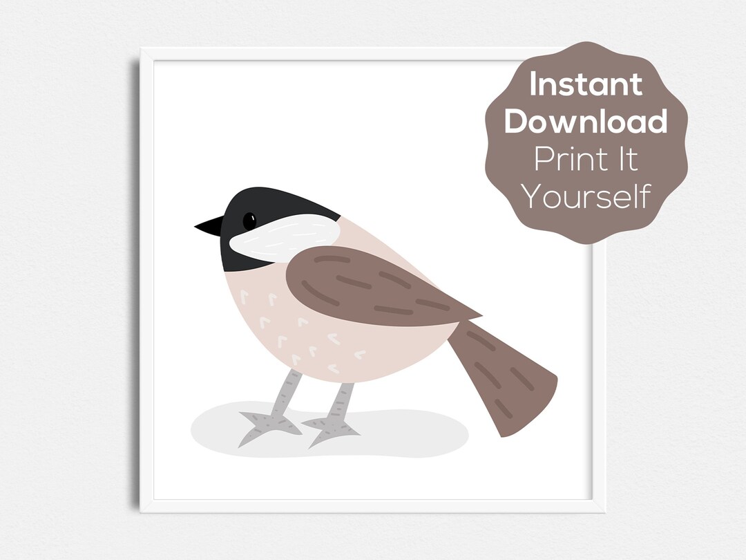 Chickadee - Printable Art - Instant Download - Print It Yourself ...
