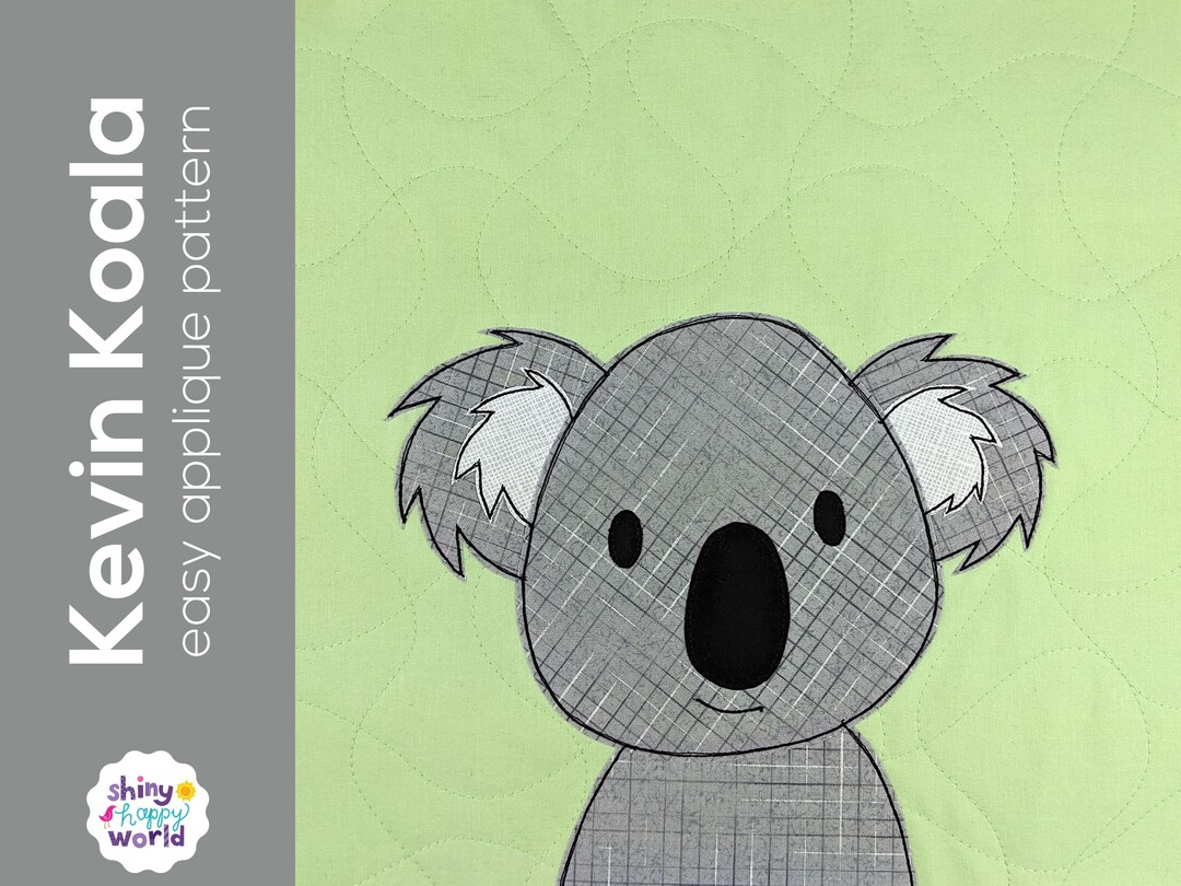 Kevin Koala Easy Applique Quilt Pattern for Beginners Instant PDF ...