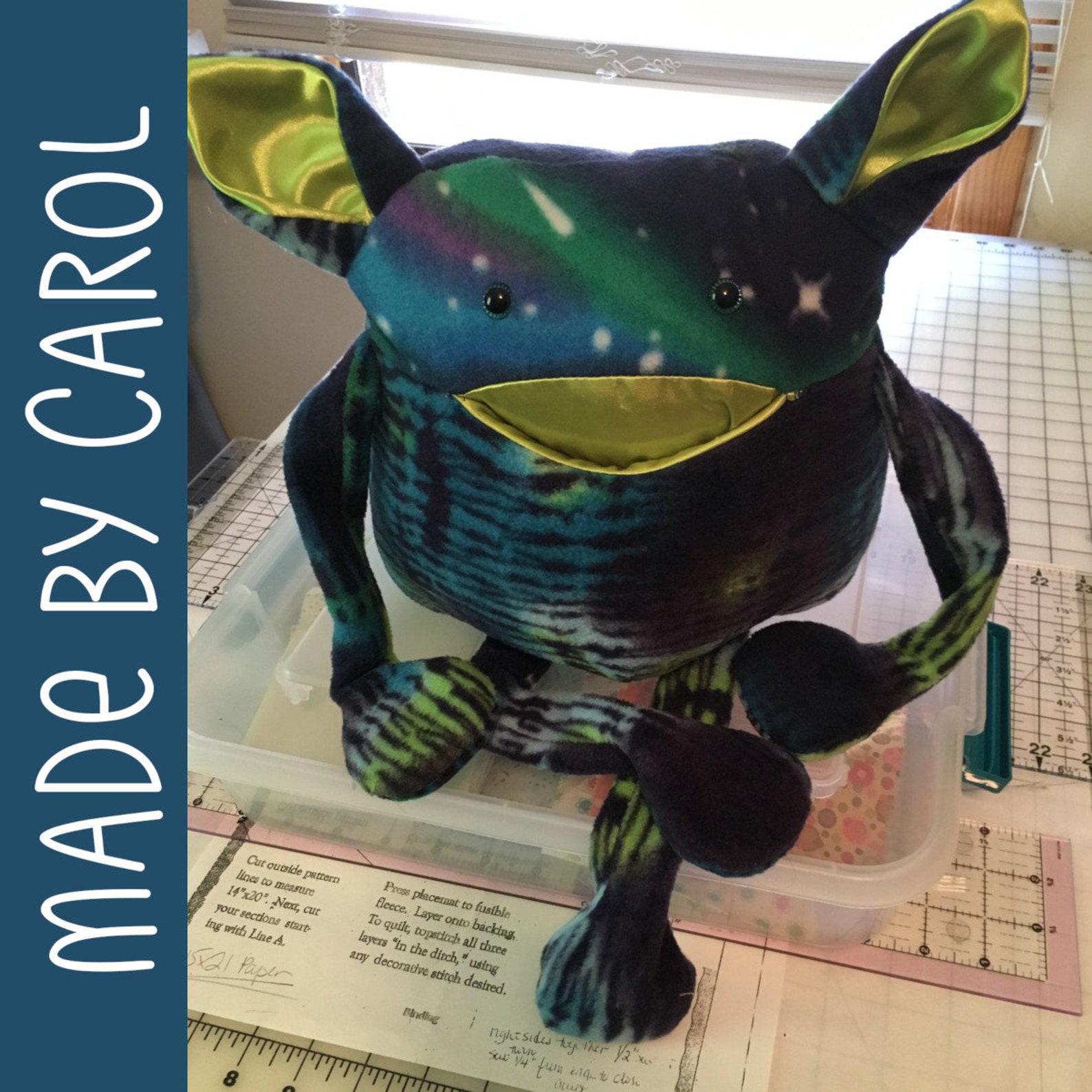 Munch PDF Pattern for a Softie With a Pocket Mouth monster - Etsy