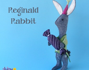Regina Rabbit Easter Bunny Felt Softie Pattern PDF | Etsy