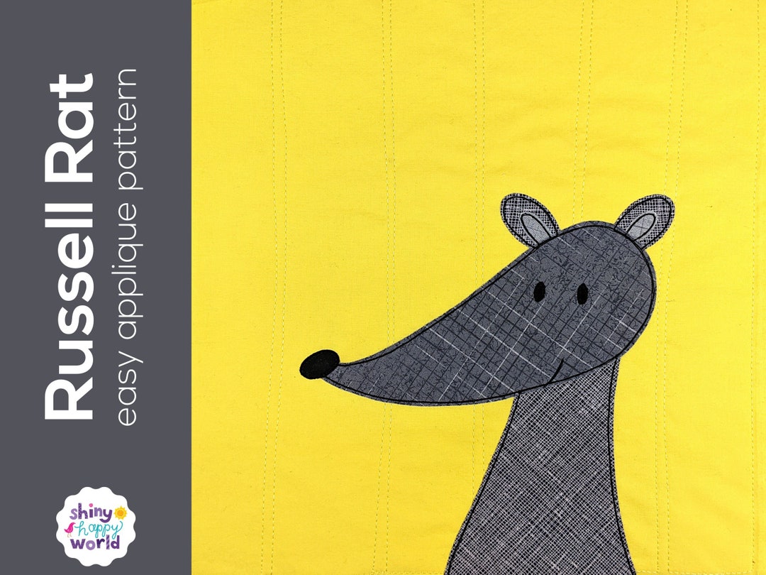 Russell Rat Applique Quilt Pattern Easy PDF Pattern for Beginners, Uses ...