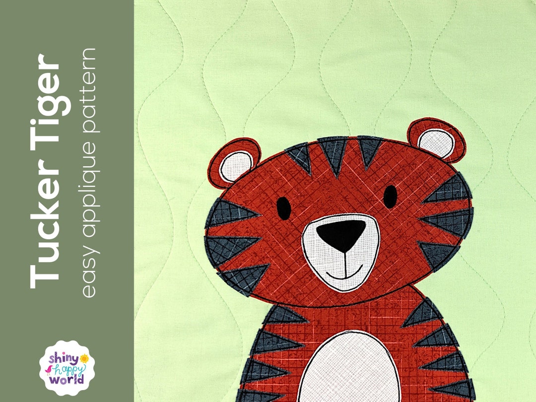 Tucker Tiger Applique Quilt Pattern - Easy Digital PDF Pattern for ...