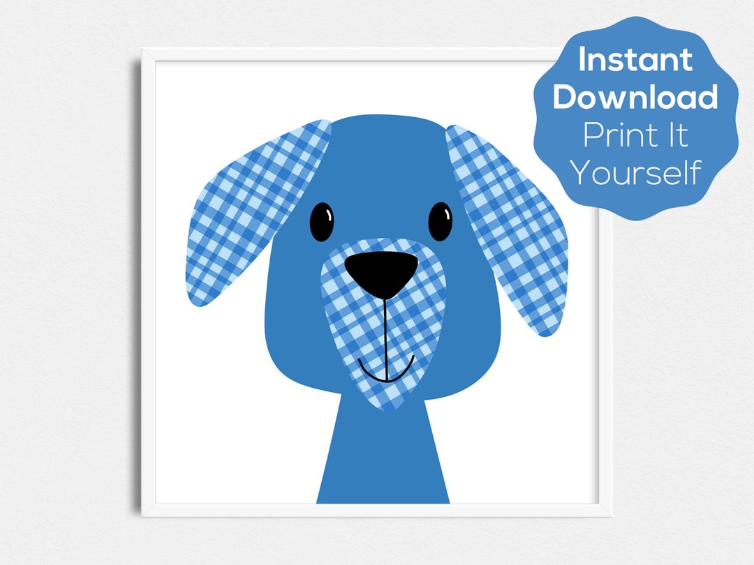 Norbert - Blue Dog Printable Art - Instant Download - Print It Yourself ...