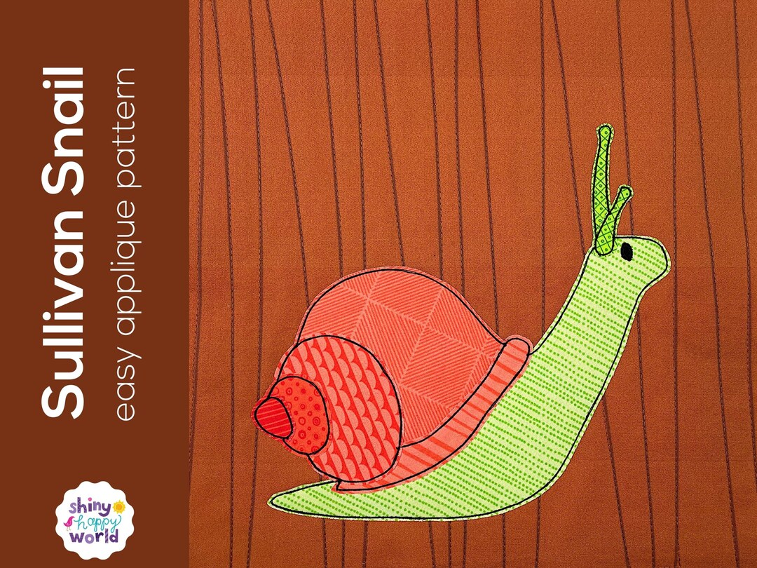 Sullivan Snail Applique Quilt Pattern - Easy Digital PDF Pattern for Beginners, Uses Quilt as ...