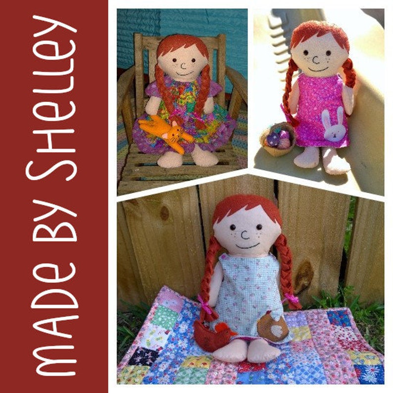 Emily a Dressable Rag Doll With Braids and Freckles dress - Etsy