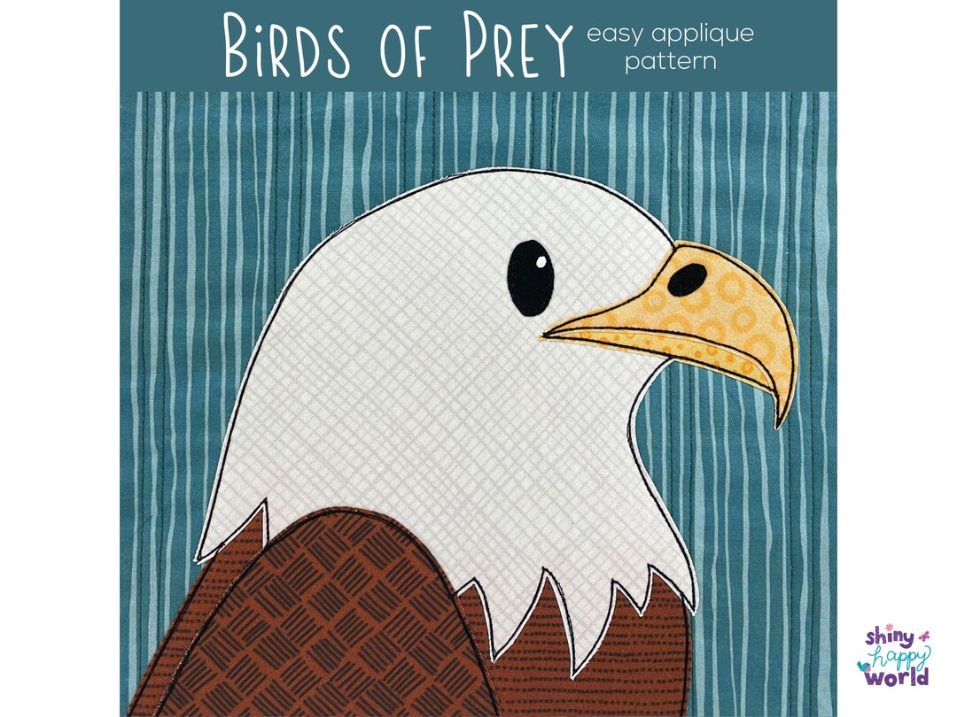 Birds of Prey Applique Quilt Pattern, Eagle Hawk Falcon (digital PDF ...