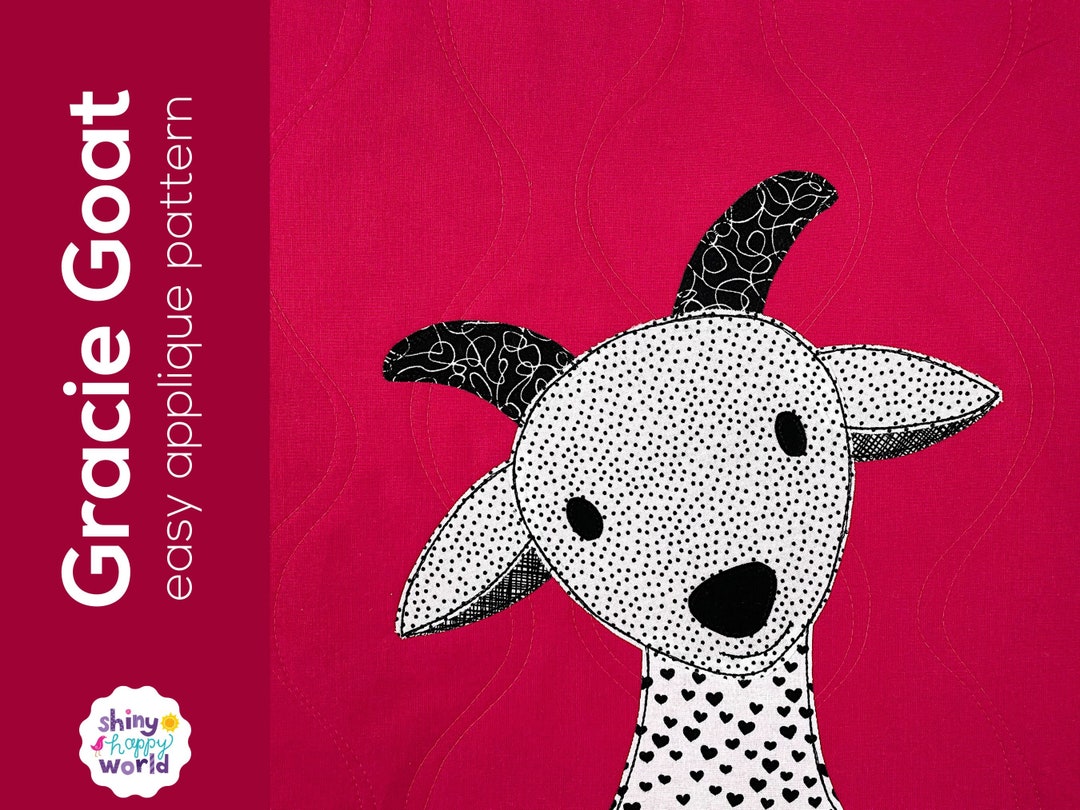Gracie Goat Applique Quilt Pattern - Easy Digital PDF Pattern for ...