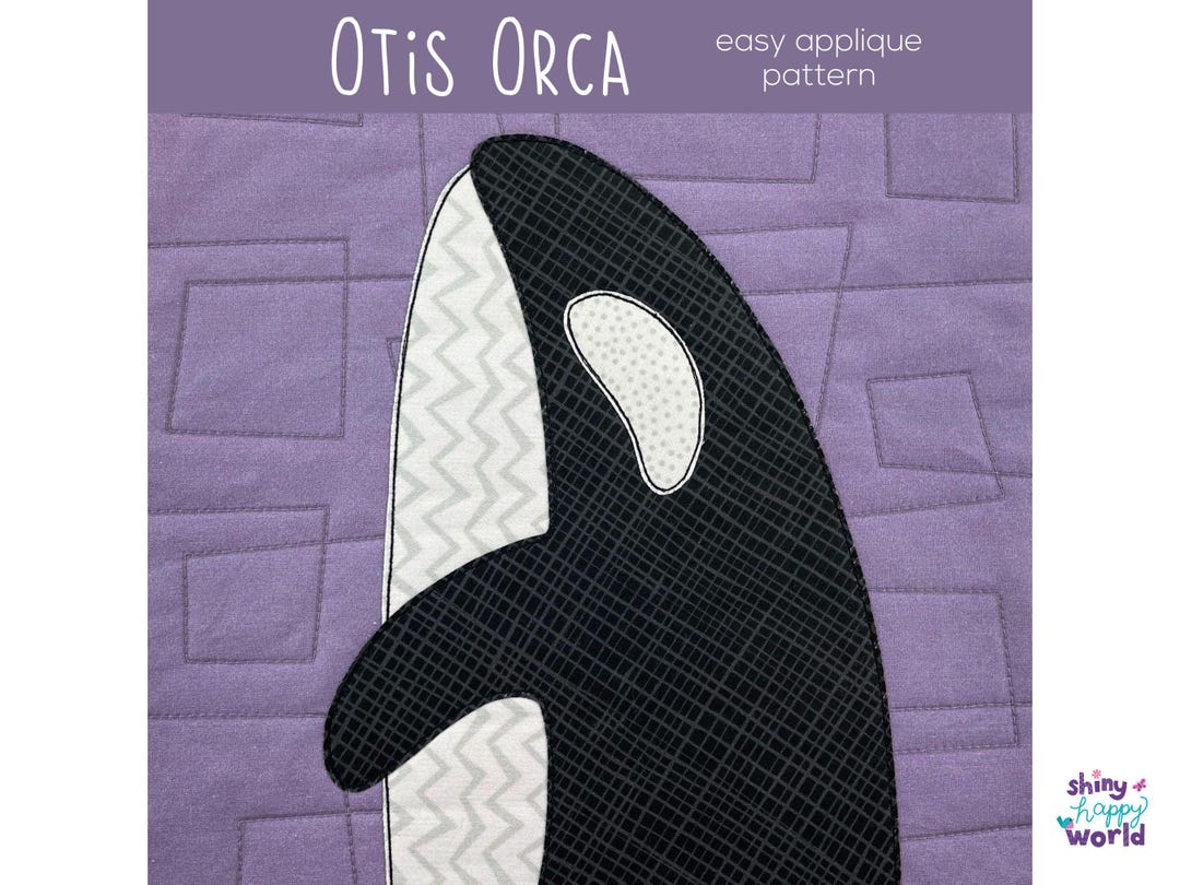 Otis Orca Applique Quilt Pattern: Beginner Friendly (digital PDF ...