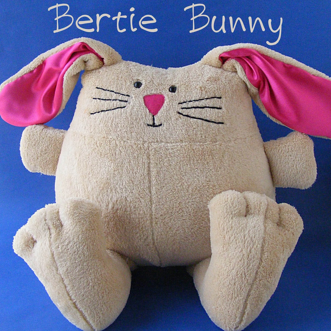 Bertie Bunny Sewing Pattern: Cuddly Fleece Stuffed Animal (PDF) - Etsy