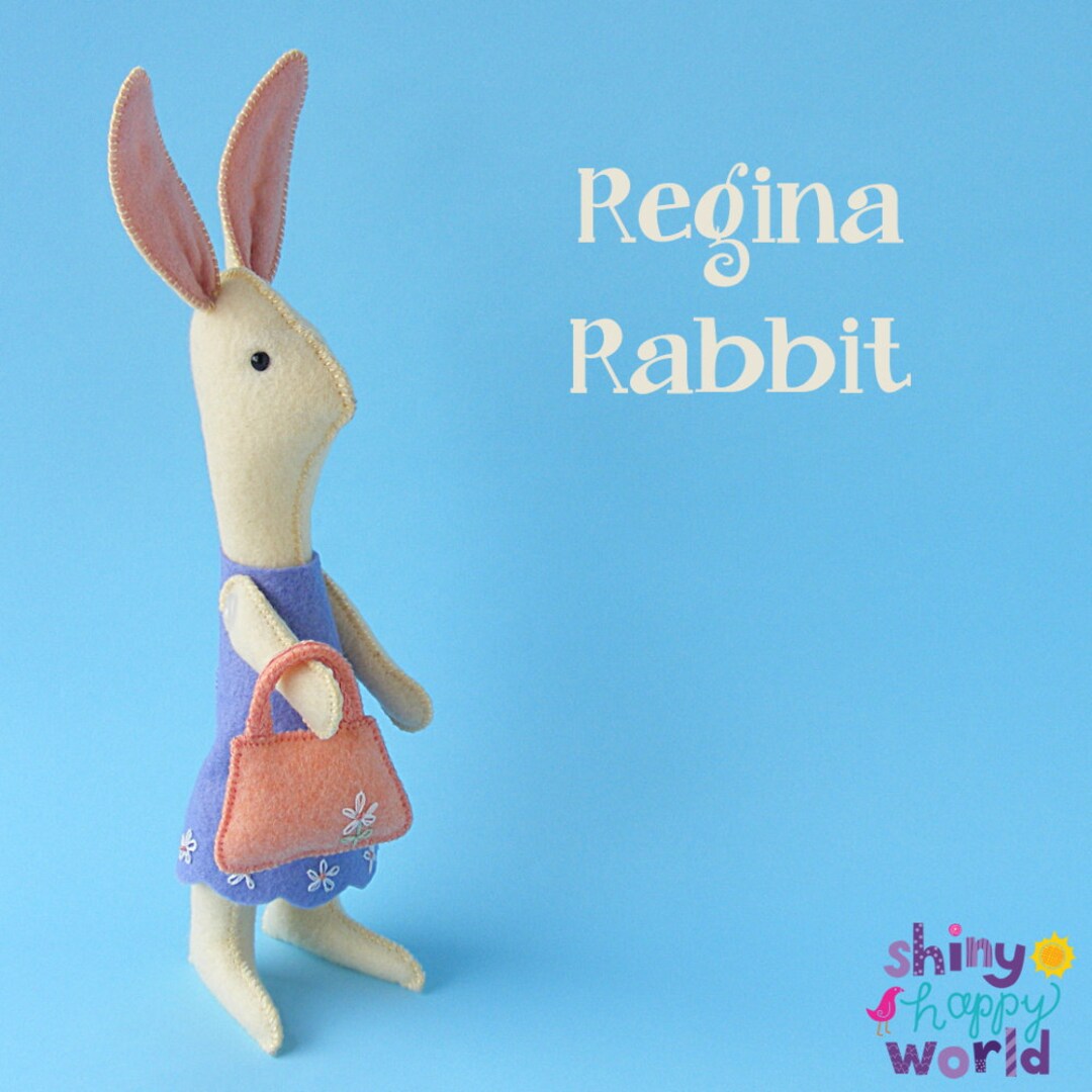Regina Rabbit - Easter Bunny Felt Softie Pattern PDF - Etsy