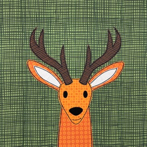Declan Deer Applique Quilt Pattern: Easy Quilt-as-you-go (PDF Pattern ...
