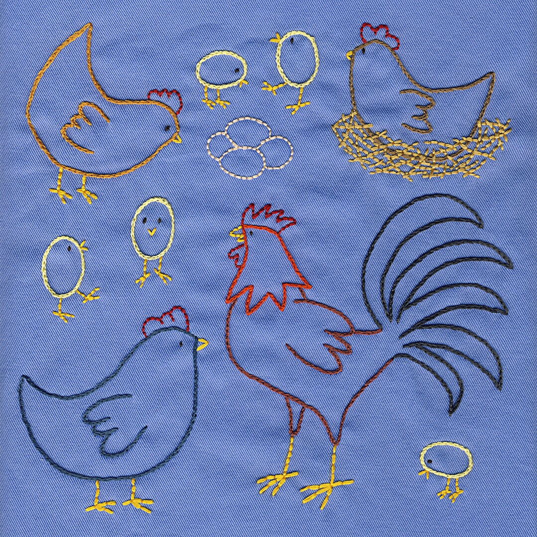 Chicken Embroidery Pattern PDF - Etsy