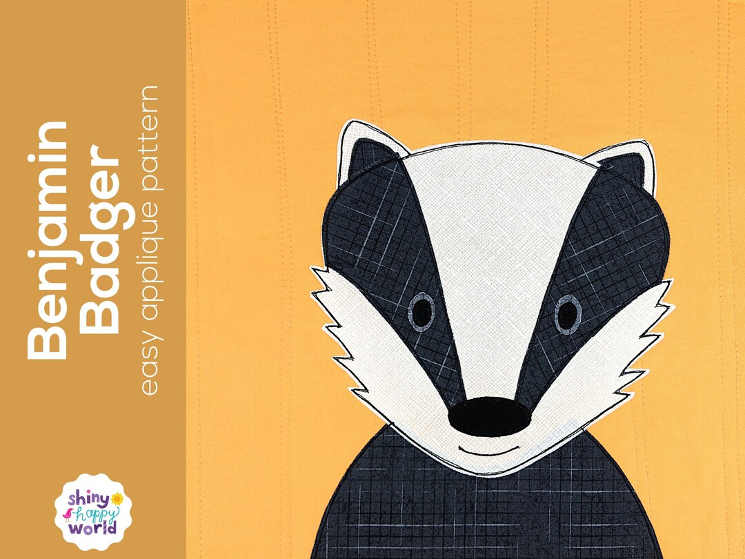 Benjamin Badger Applique Quilt Pattern - Easy Digital PDF Pattern for ...