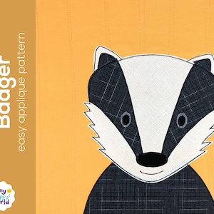 Benjamin Badger Applique Quilt Pattern Easy Digital PDF Pattern for ...