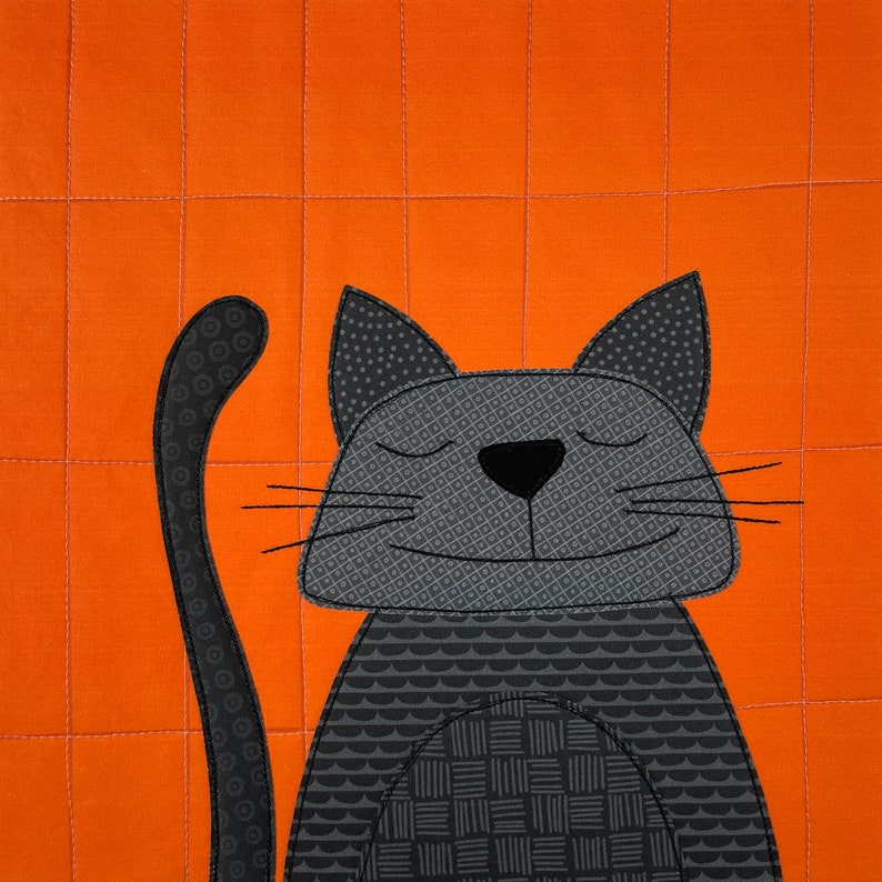 Colby Cat Applique Quilt Pattern: Easy Quilt-as-you-go (PDF Pattern) - Etsy