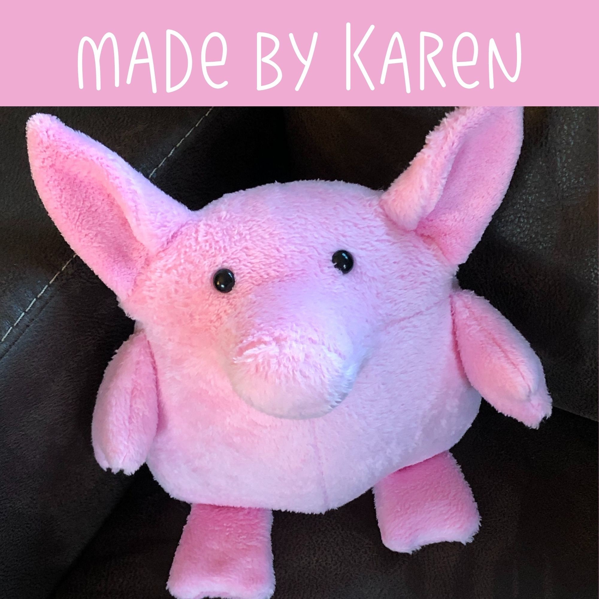 Nellie - a Cuddly Huggable Pig Stuffed Animal Pattern for Beginners ...