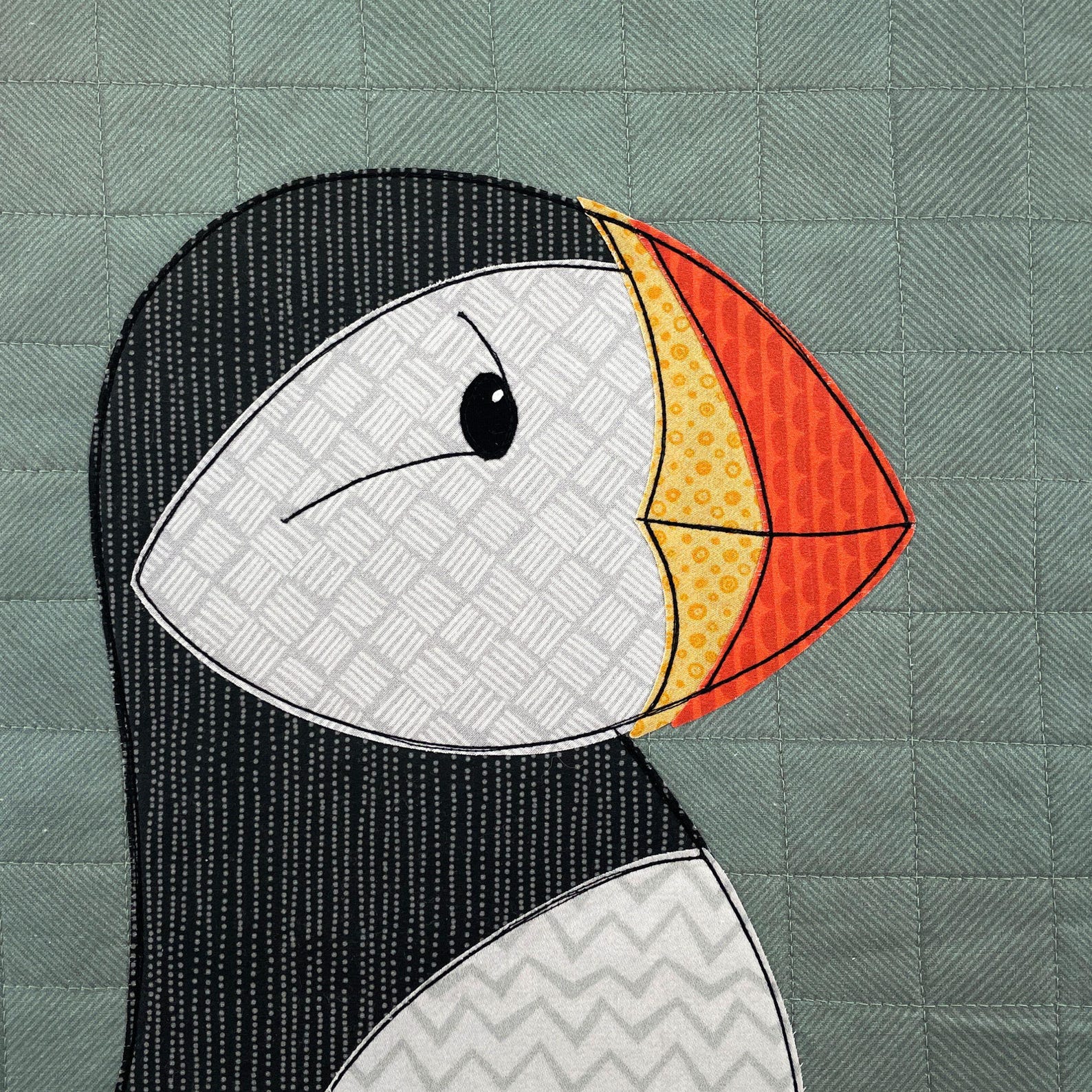 Palmer Puffin Applique Quilt Pattern: Easy Quilt-as-you-go (digital PDF ...