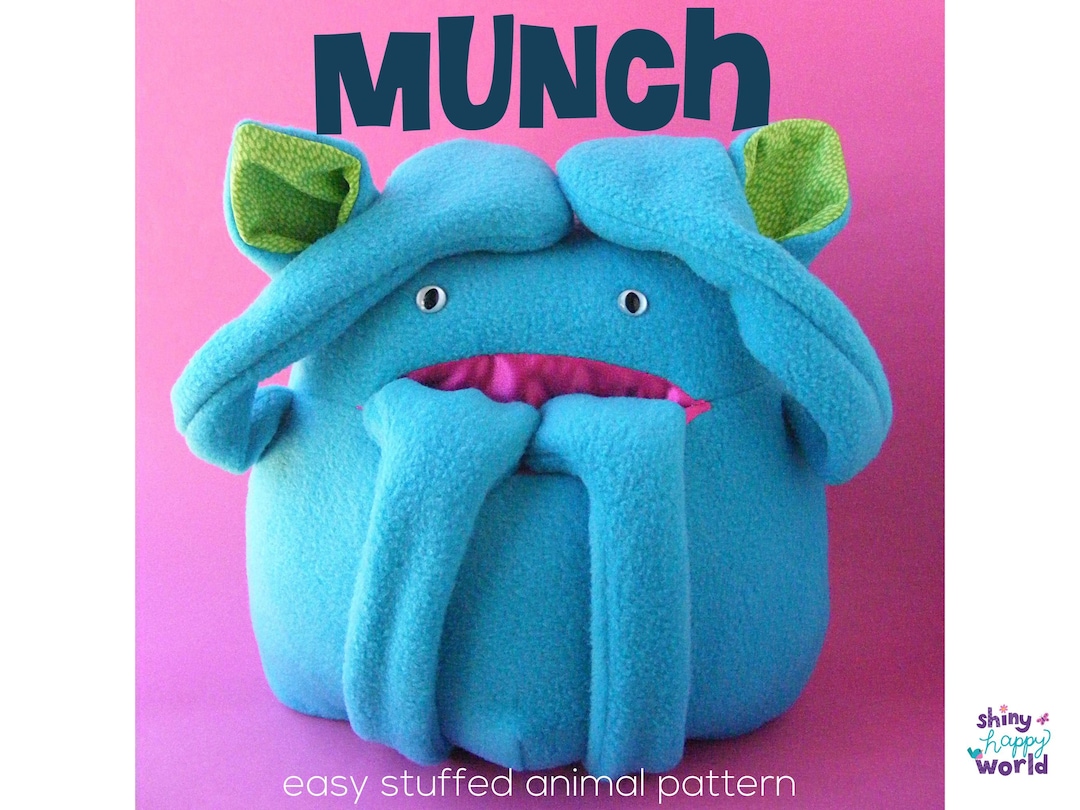 Munch - PDF Pattern for a Softie With a Pocket Mouth (monster, Digital ...