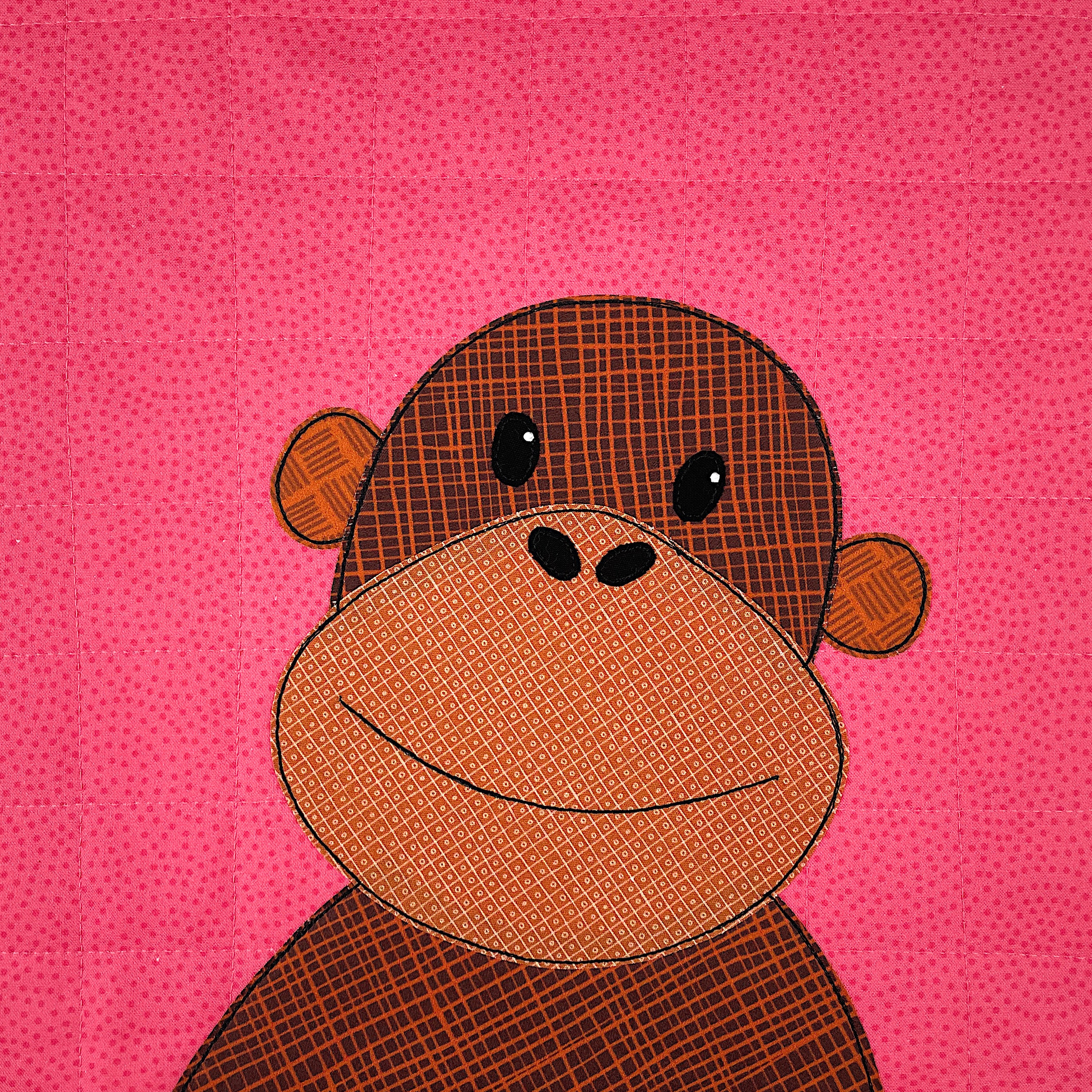 Chad Chimpanzee Applique Quilt Pattern: Easy Beginner Project (PDF ...