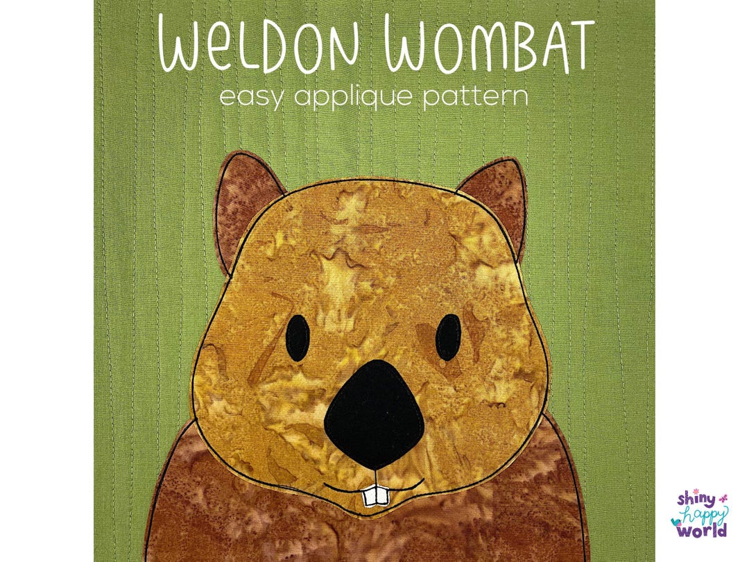 Weldon Wombat - Easy Applique Quilt Pattern for Beginners - Instant ...