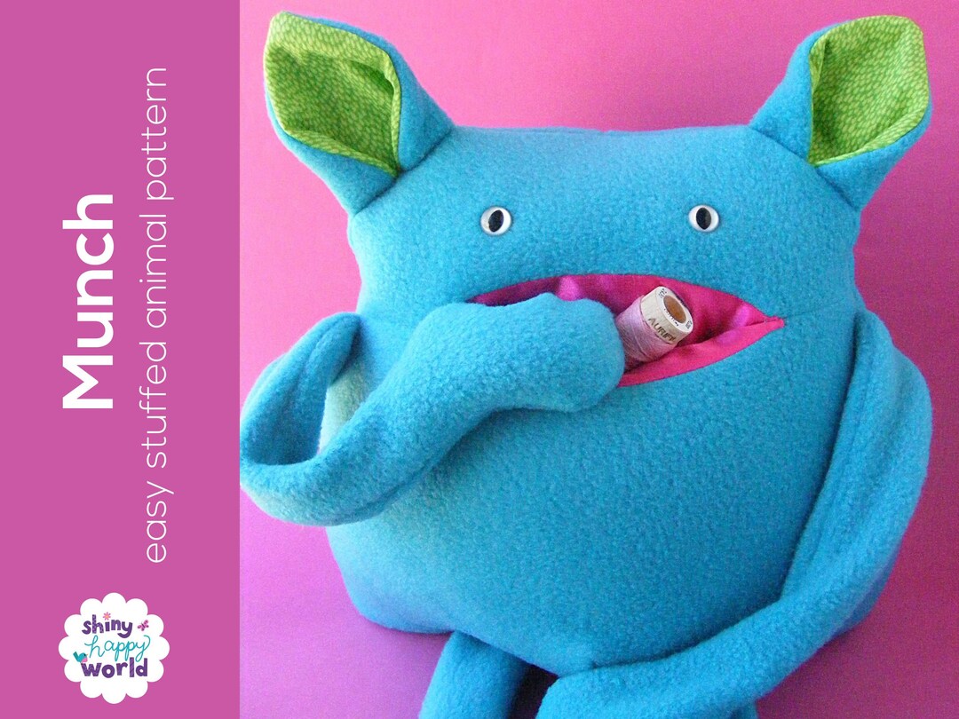 Munch PDF Pattern for a Softie With a Pocket Mouth monster, Digital ...