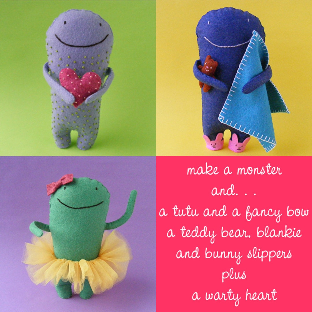 Oddballs Felt Monster Softie Pattern PDF - Etsy