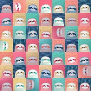 Silly Sloths - Applique Quilt Pattern - Easy PDF Pattern for Beginners ...