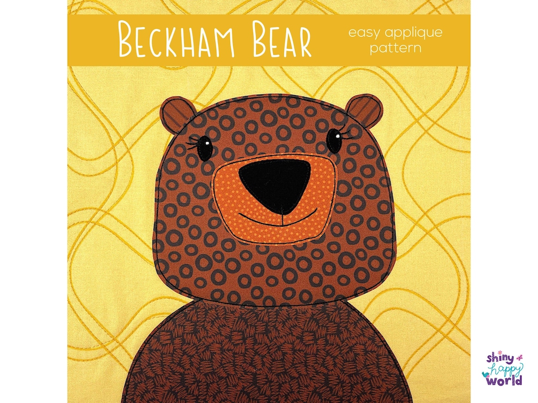 Beckham Bear Applique Quilt Pattern: Easy Beginner Project (digital PDF ...