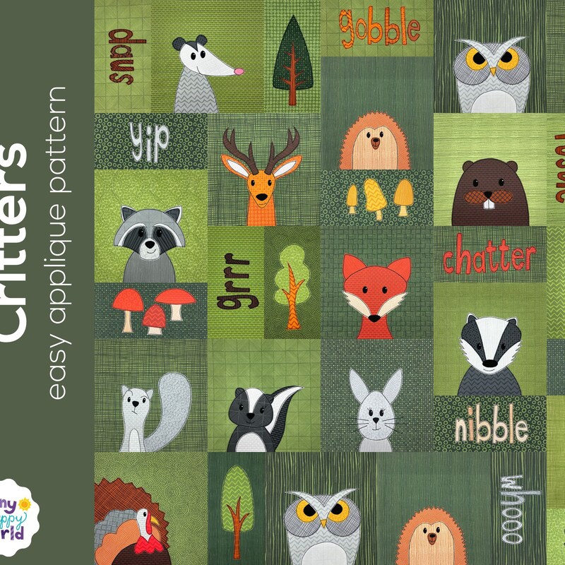 Woodland Animals Quilt Pattern - Etsy