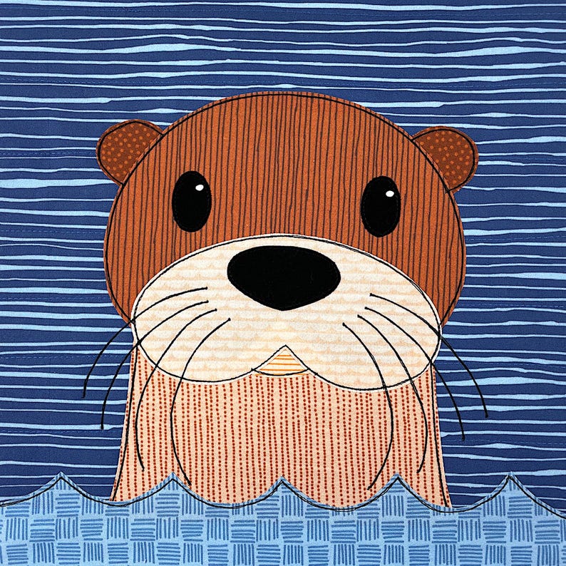 Olson Otter Applique Quilt Pattern: Easy Beginner Project (digital PDF ...