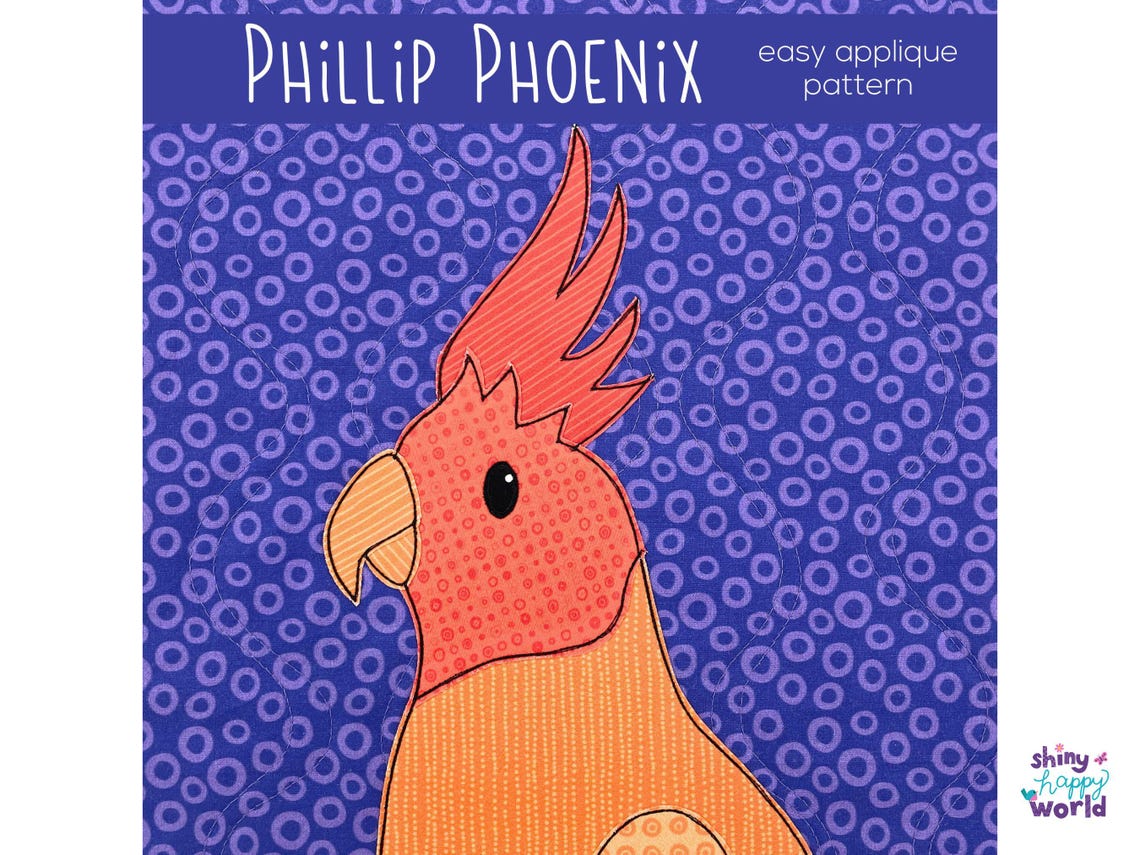 Phillip Phoenix Applique Quilt Pattern: Easy Beginner PDF (digital ...