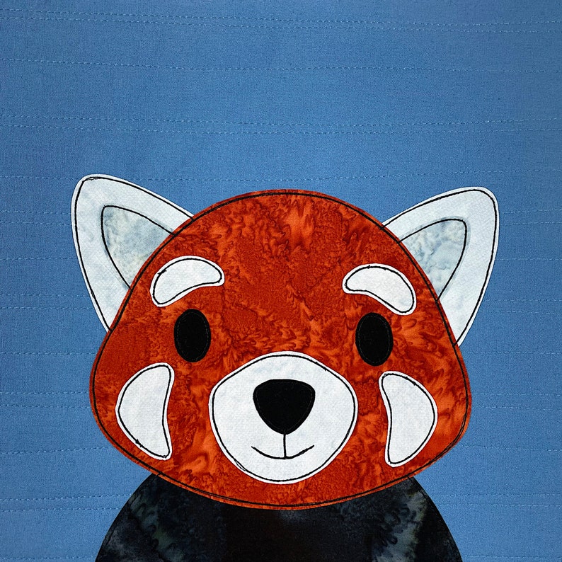 Reena the Red Panda Applique Quilt Pattern Easy Digital PDF - Etsy