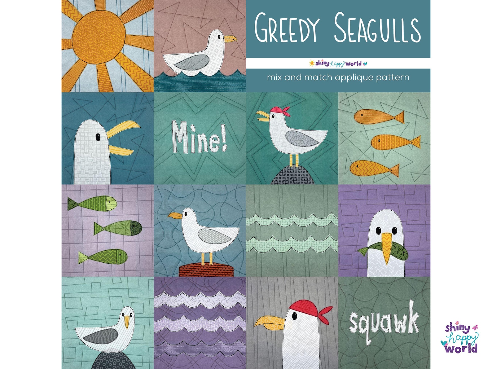 Greedy Seagulls Applique Quilt Pattern: Mix & Match (PDF Pattern) - Etsy