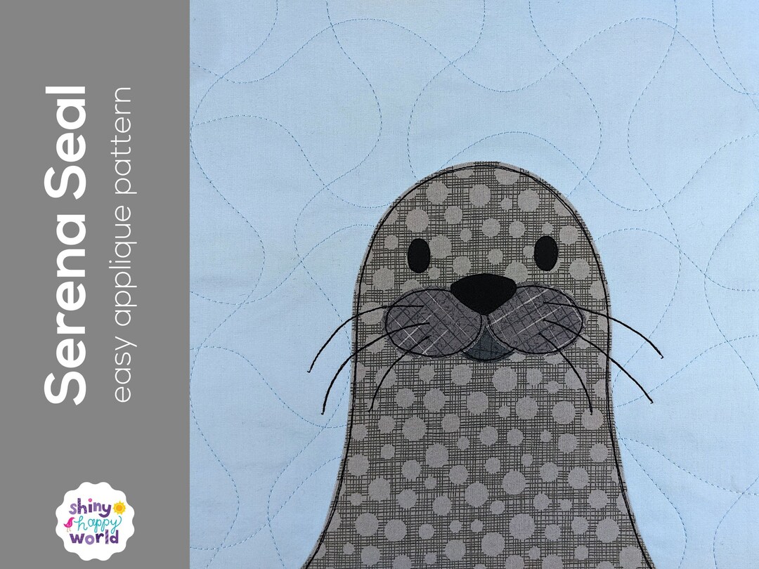 Serena Seal Applique Quilt Pattern - Easy Digital PDF Pattern for ...